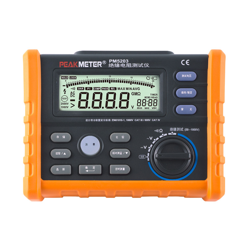 High Voltage Digital Insulation Resistance Tester With DCV And ACV ...
