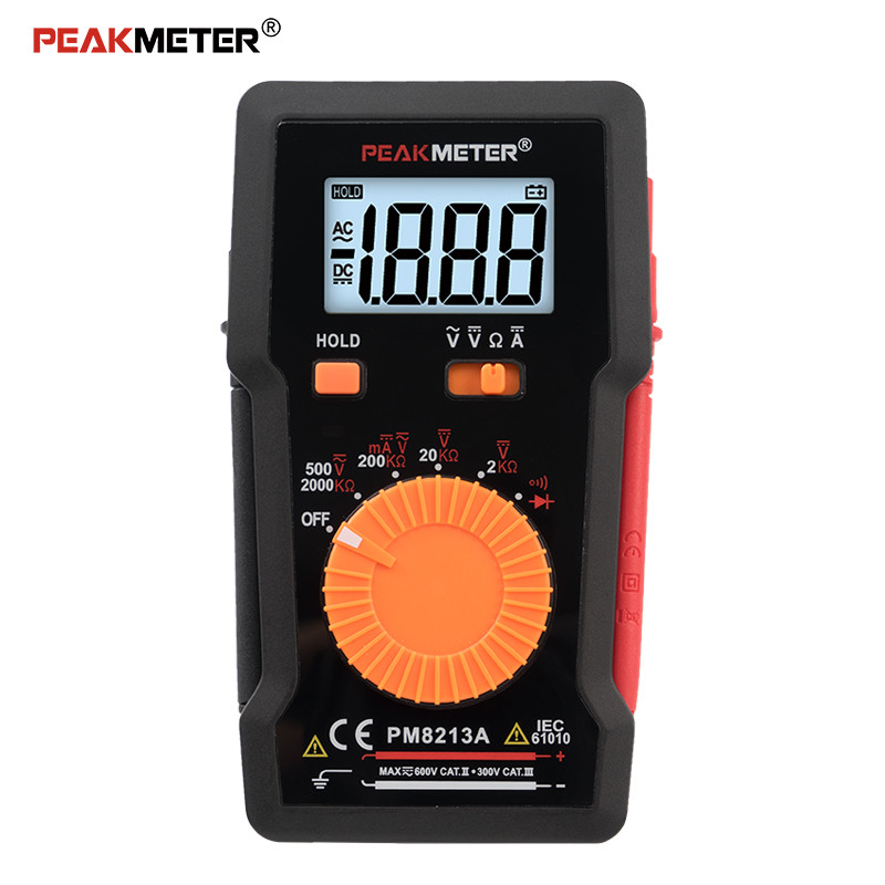 Multifunctional Digital Volt Ohm Meter , Manual Range Digital Multi ...