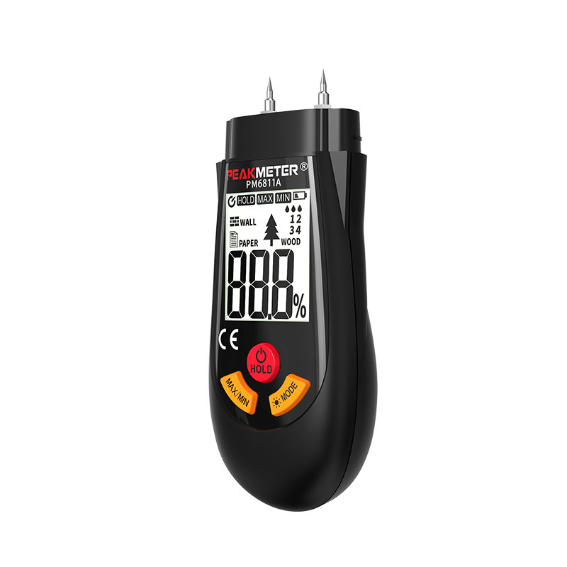 Hand-held Wood Paper Wall Moisture Tester 4 type measurement mode MAX ...