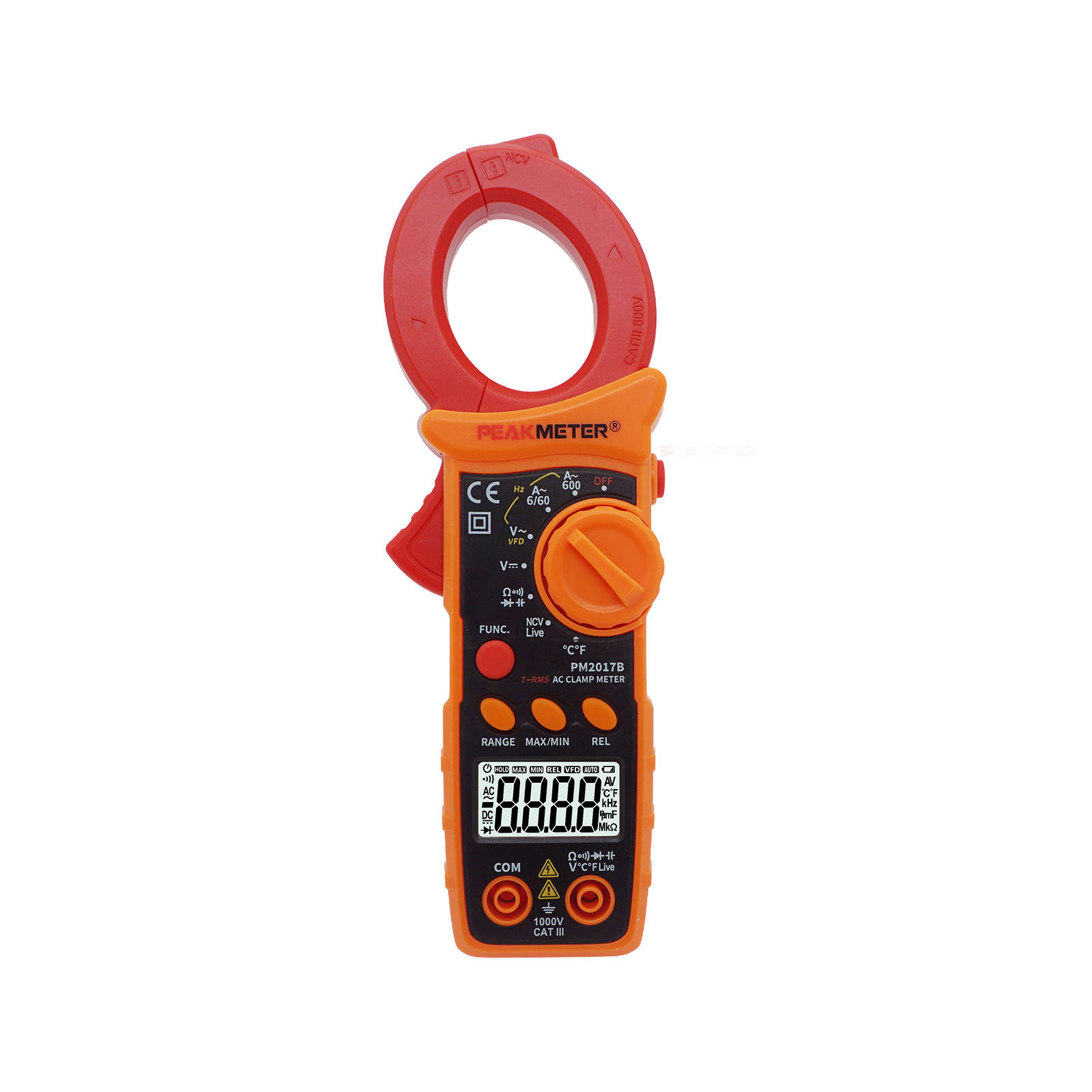 6000 Counts Digital AC Clamp Meters With Non-Contact Voltage detaction ...