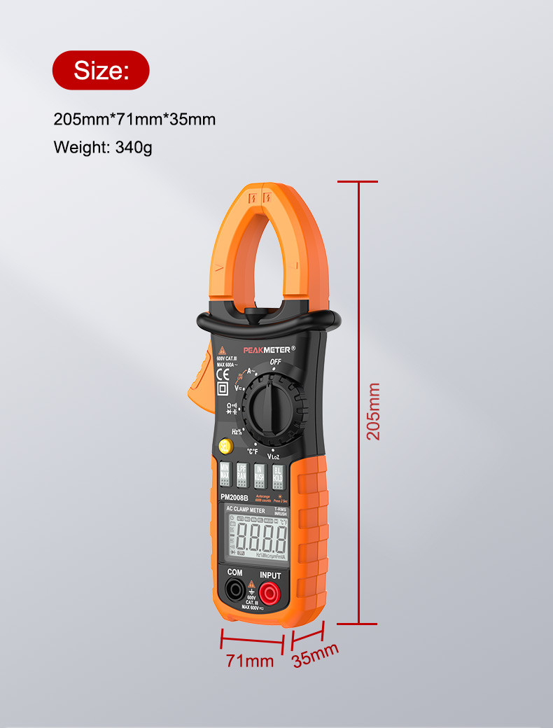 AC Digital CLamp Meter With Auto And Manual Range，Ammeter , Voltmeter ...