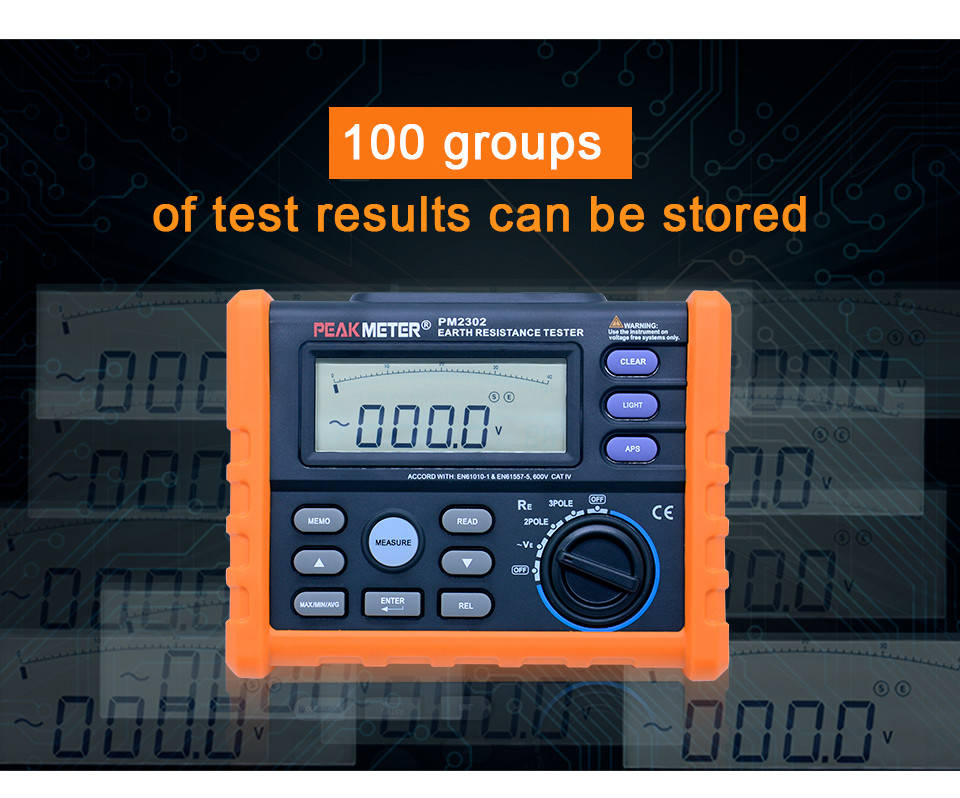 High Performance Earth Ground Resistance Tester 0 Ohm - 4000 Ohm ...