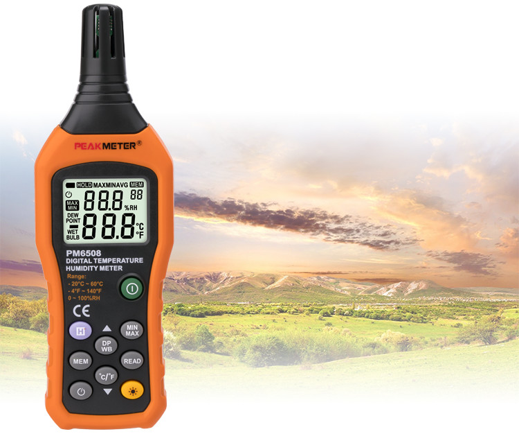 High Accuracy Digital Thermometer Humidity Meter With °C / °F Unit ...