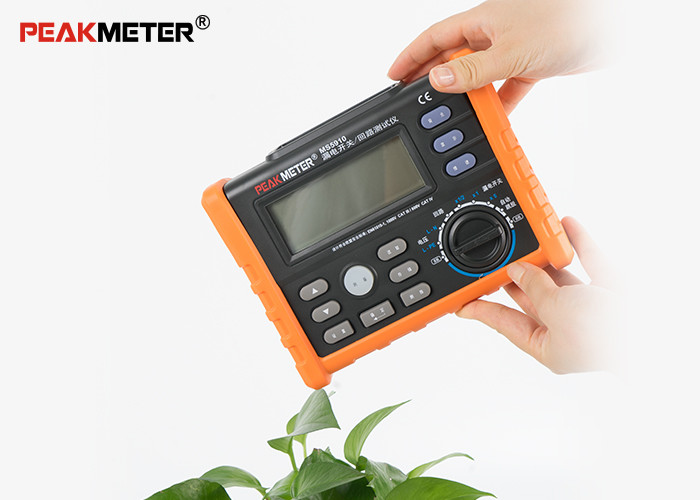 Auto Power Off Digital RCD Loop Tester Trip - Out Current / Time For GFCI