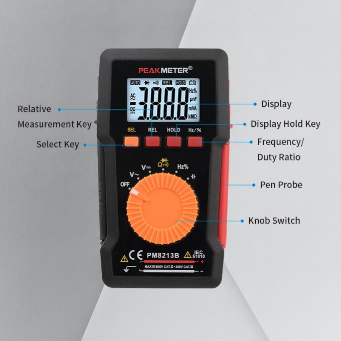 4000 Counts Handheld Digital Multimeter AC&DC Voltage measurement Diode ...