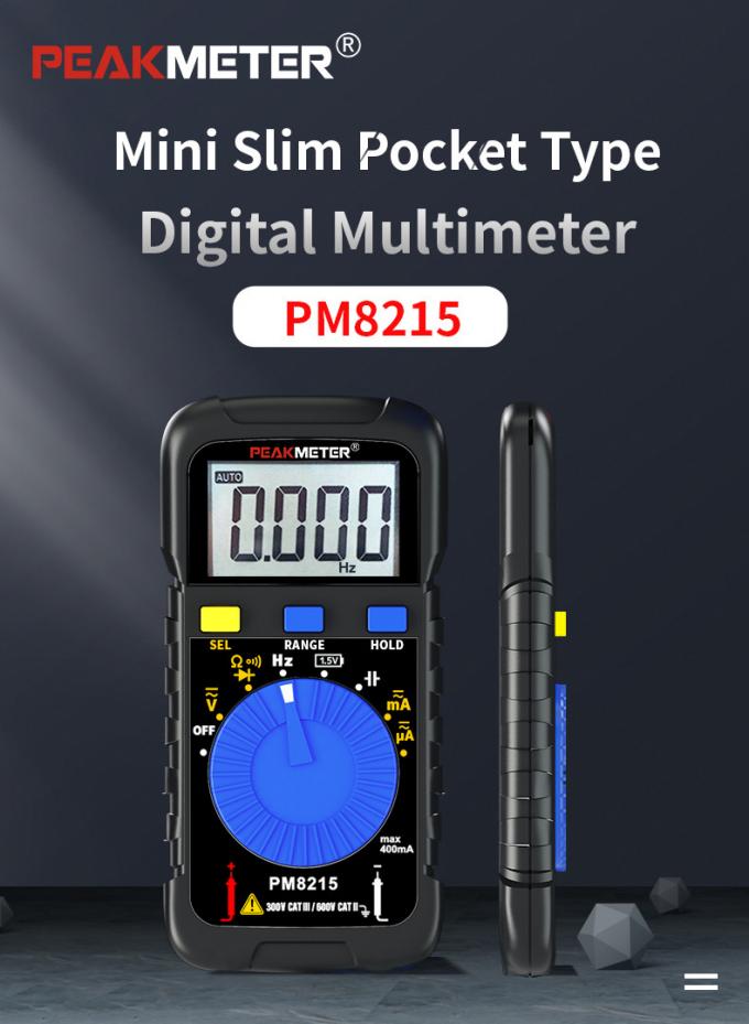 Handheld Portable Digital Multimeter AC DC 600V 400mA Buzzer Continuity ...
