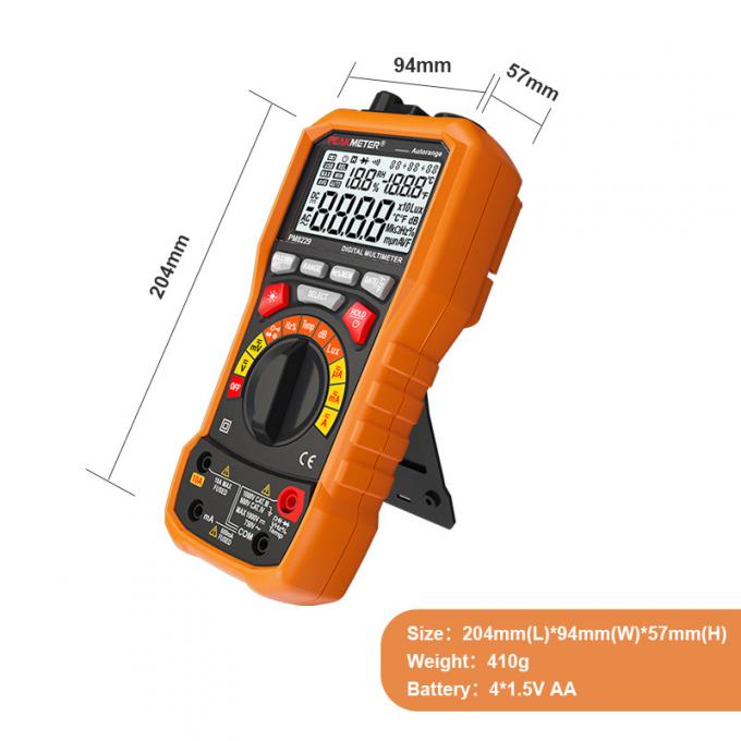 6000 counts Handheld Digital Multimeter Lux Sound Level And Frequency 5 ...