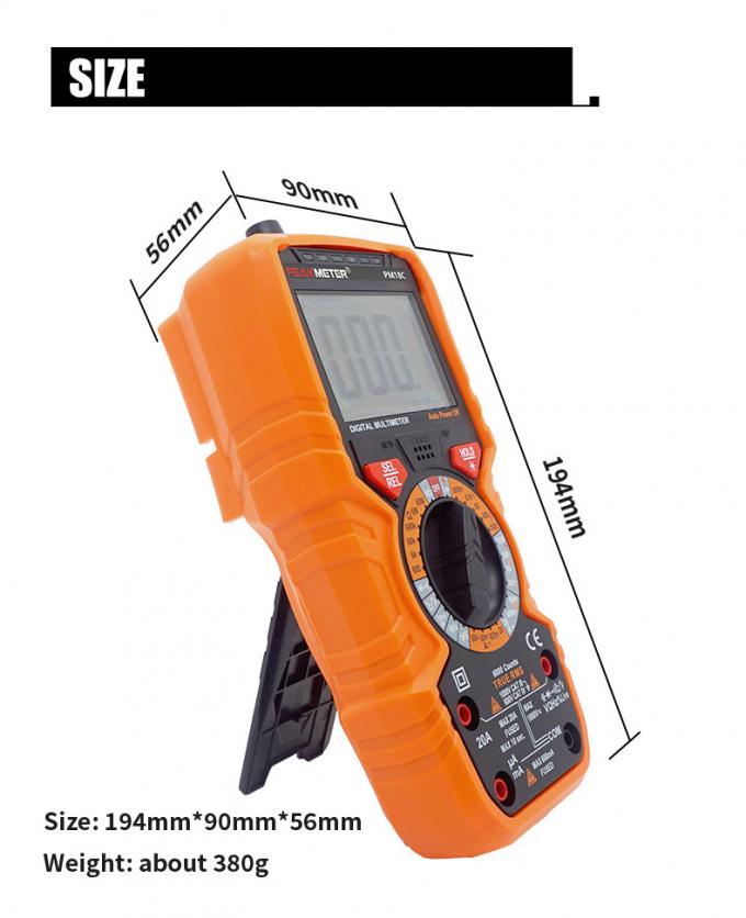 True RMS Digital Multimeter Comprehensive Measurement with Temperature ...