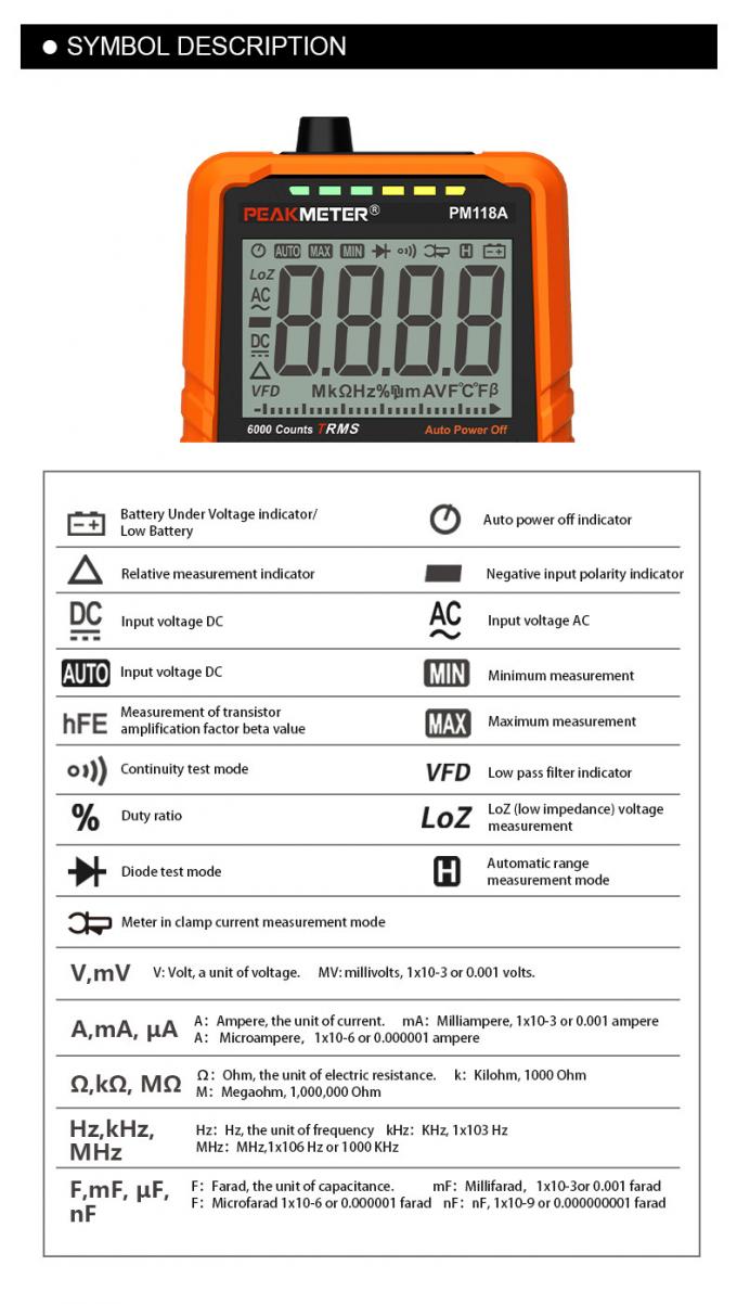 Manual And Auto Range Digital Meter AC DC Digital MAX And MIN ...