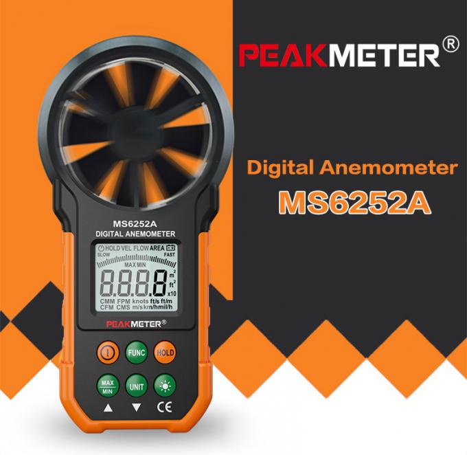 PEAKMETER Wind Speed Test Meter Multi-Function Digital Anemometer ...