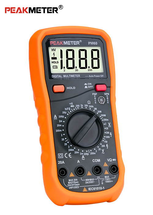 Portable 1000V Automatic Digital Multimeter , Transistor Electronic ...