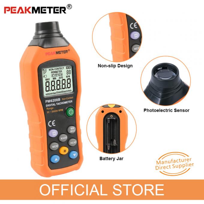 Digital Laser Tachometer Rpm Meter , Rotation Speed Tester Handheld ...