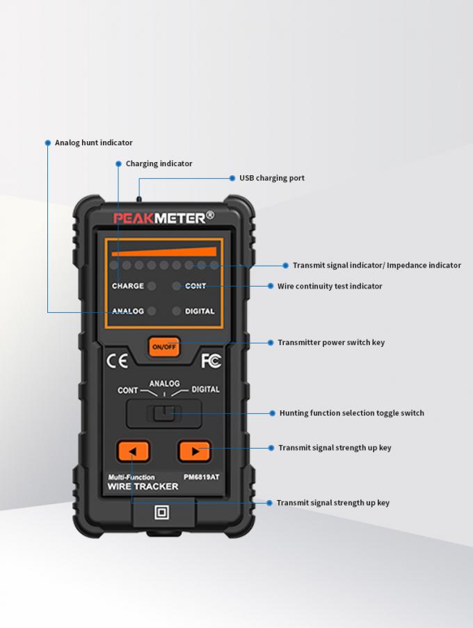 RJ45 Handheld Cable Line Tester Digital Analog Signal Transmission And ...